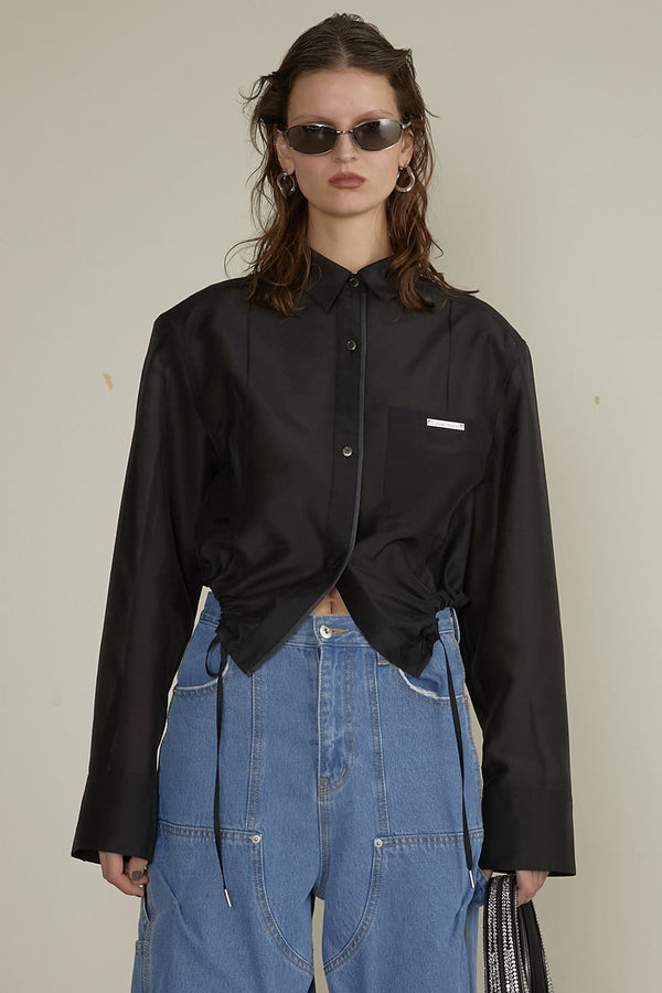 pintuck short shirt – TENDER.S